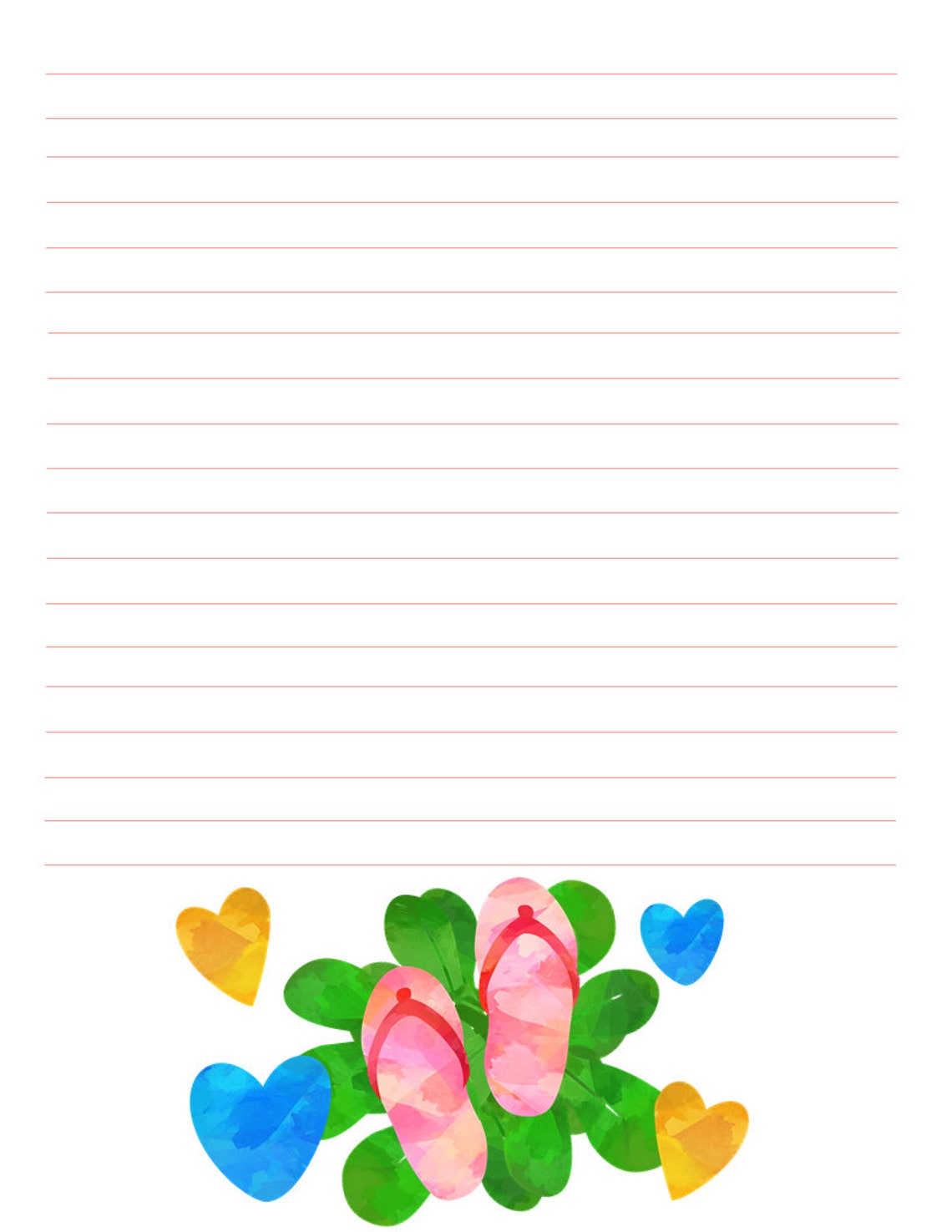 Summer Pool Party-printable Stationary - Etsy