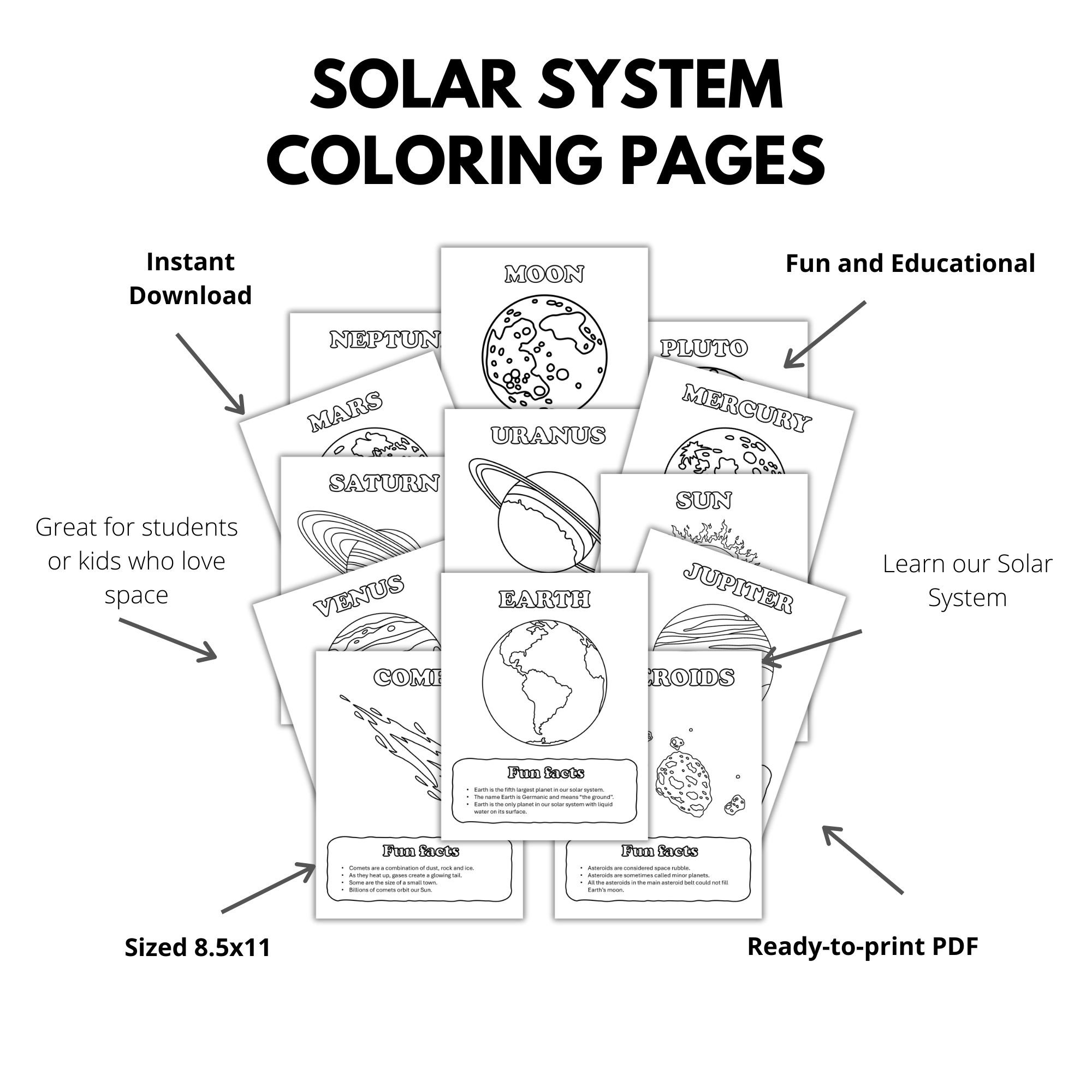 Orbit Solar System Coloring Printables