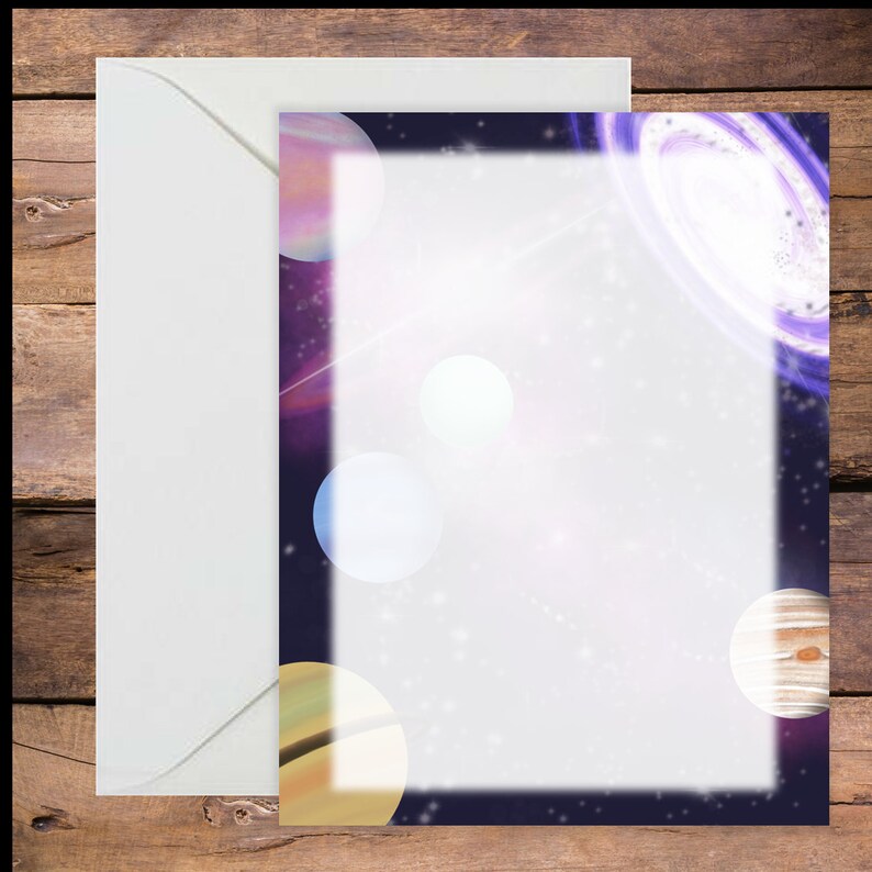 Outer Space Printable Letter Stationary/astronomy - Etsy