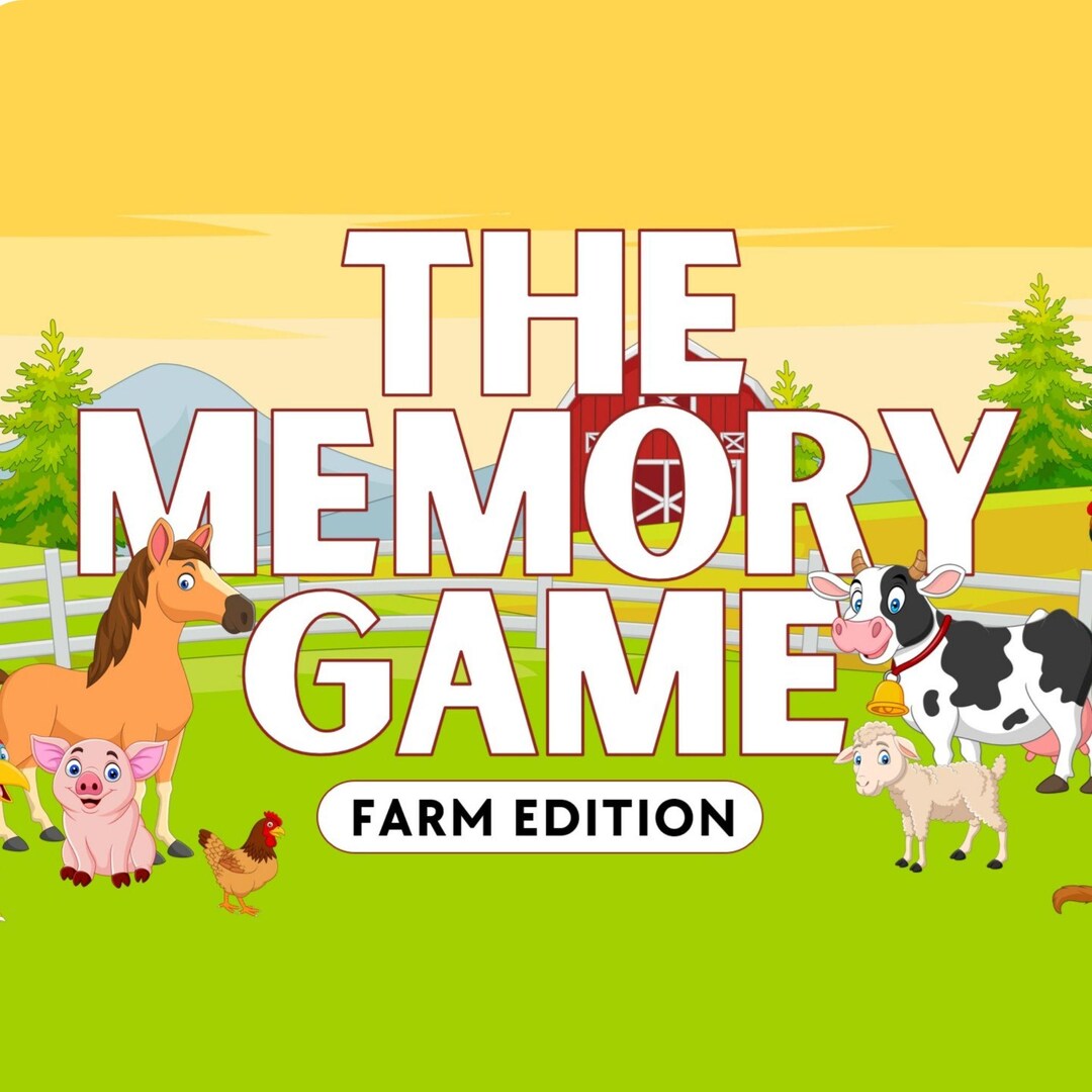 Farm Memory Game: Powerpoint Classroom Challenge (PDF & Youtube) - Etsy
