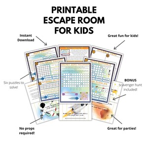 Escape Room Printable for Kids Space Escape Room Escape Room Party for ...