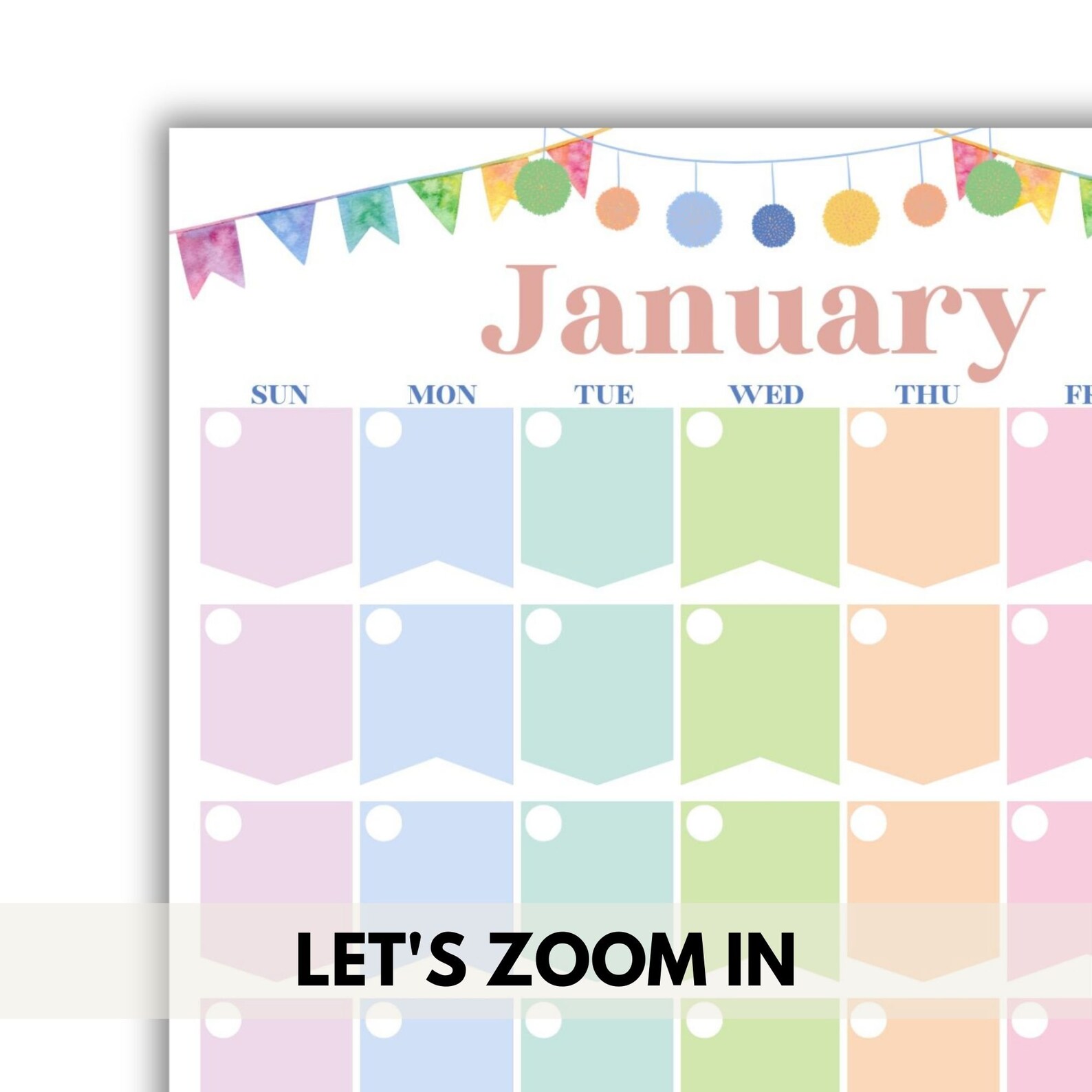 Llama Calendar for Kids: Monthly Printable (PDF) - Etsy