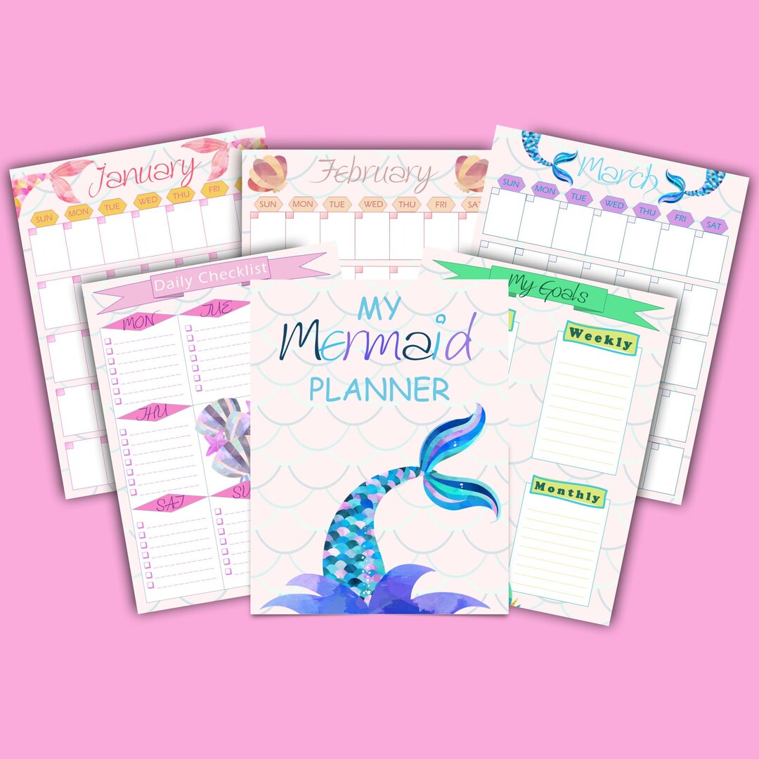 Mermaid Printable Planner for Girls - Etsy