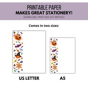 Printable Halloween Stationery Set - Cute Letter Papers for Kids and ...