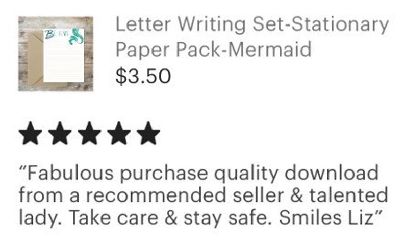 Mermaid Writing Paper ~ Mermaid Tail Stationery ~ Watercolor Mermaid ...