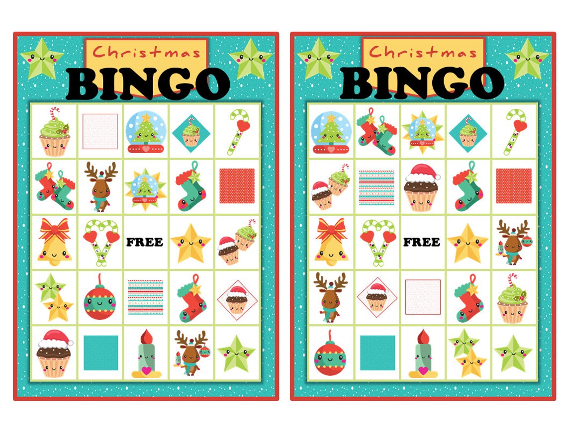 Cartes imprimables de bingo de Noël pour les enfants Noël - Etsy France