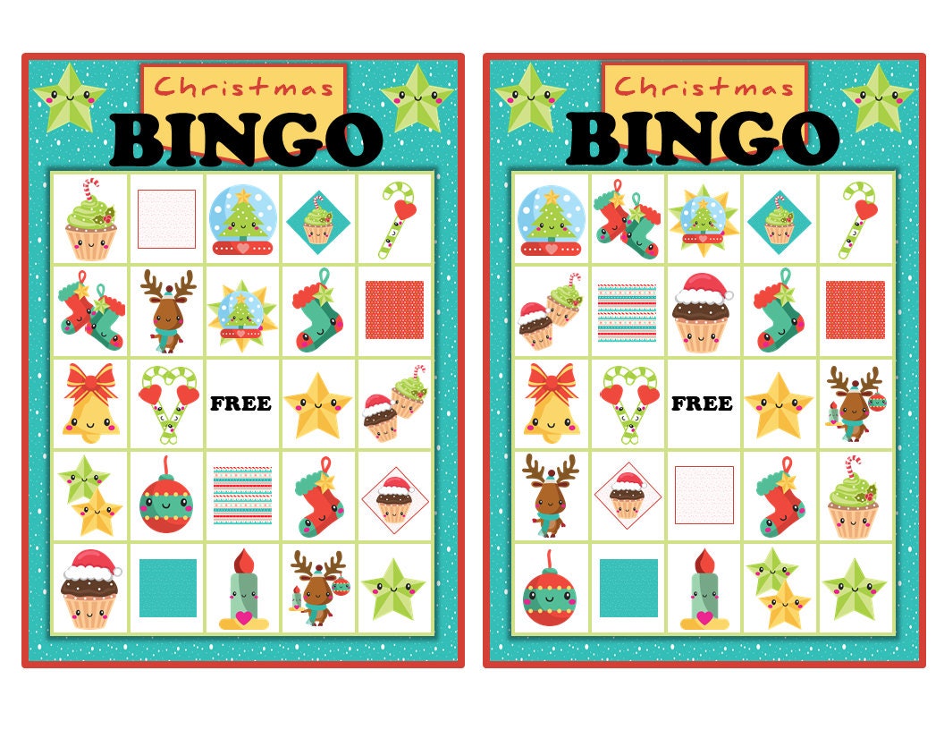 Printable Christmas Bingo Cards for Kids Christmas Bingo Printable Kid ...