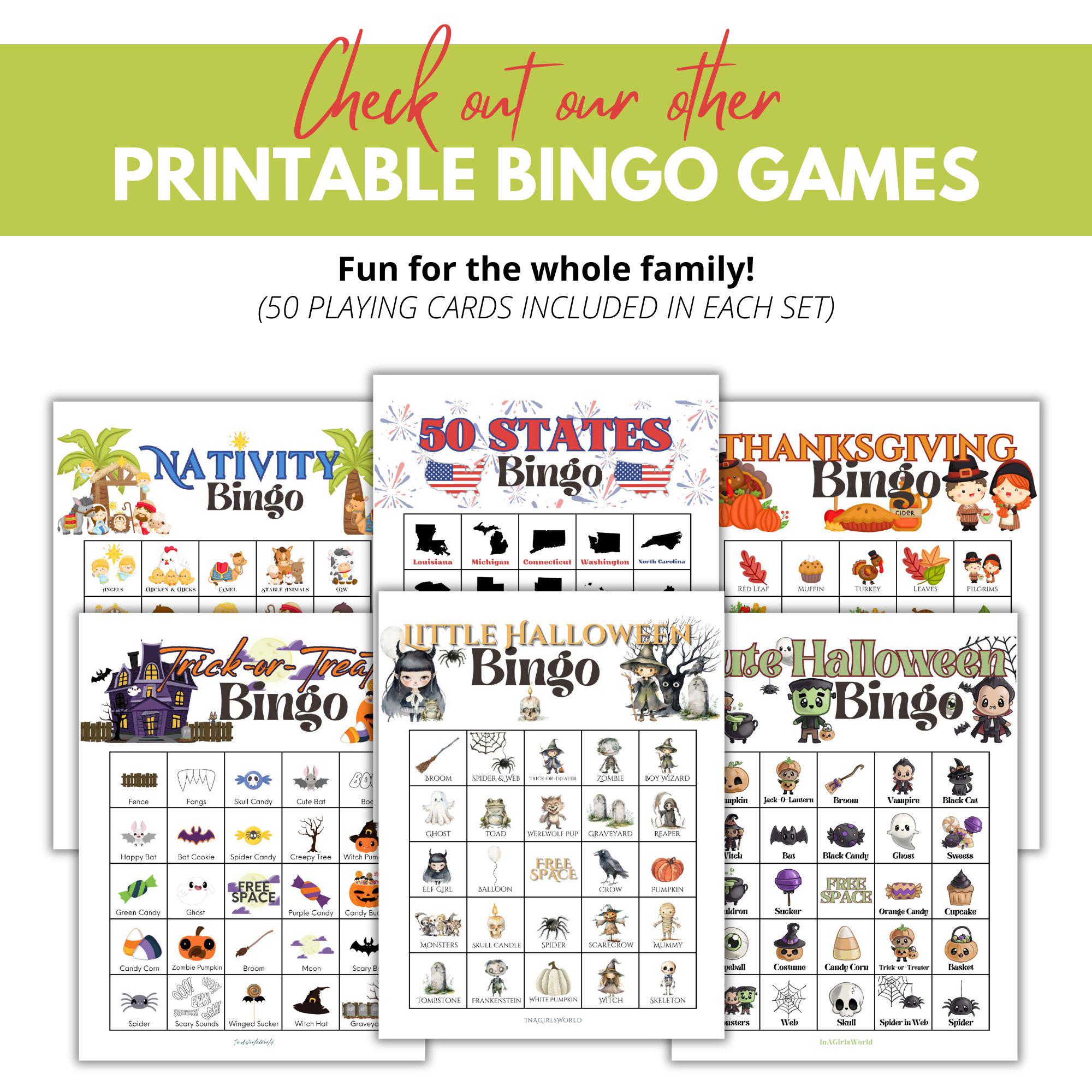 Baking Bingo for the Holidays, Christmas Bingo, Christmas Party Game ...