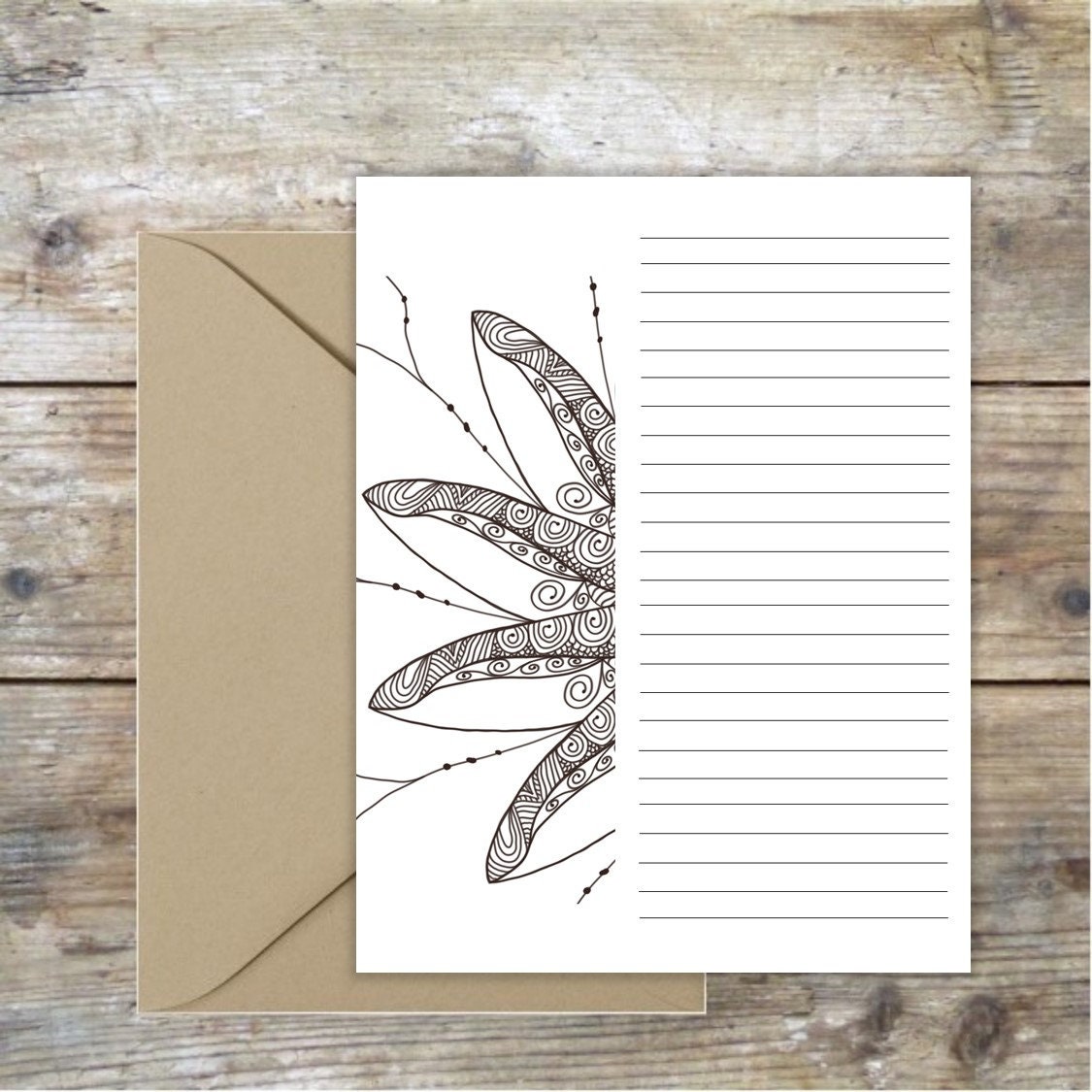 Coloring Pages/coloring Letter Writing Stationery/color Your Own ...