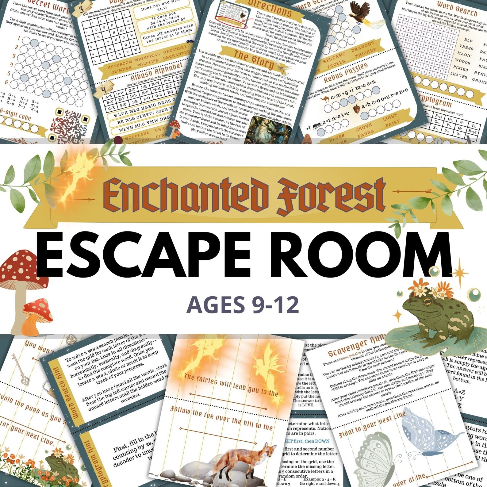 Enchanted Forest Escape Room Printable, Escape Kits, Escape Room for ...