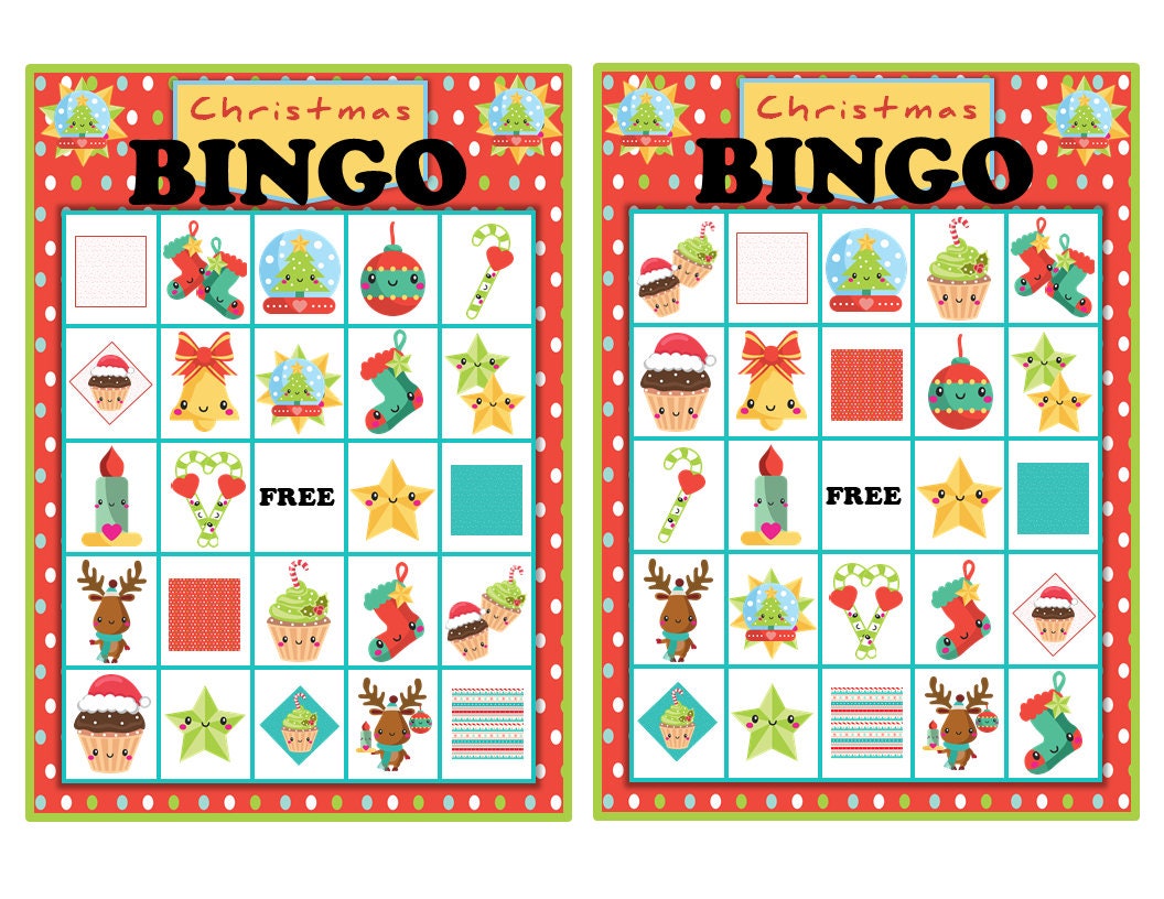 Printable Christmas Bingo Cards for Kids Christmas Bingo Printable Kid ...