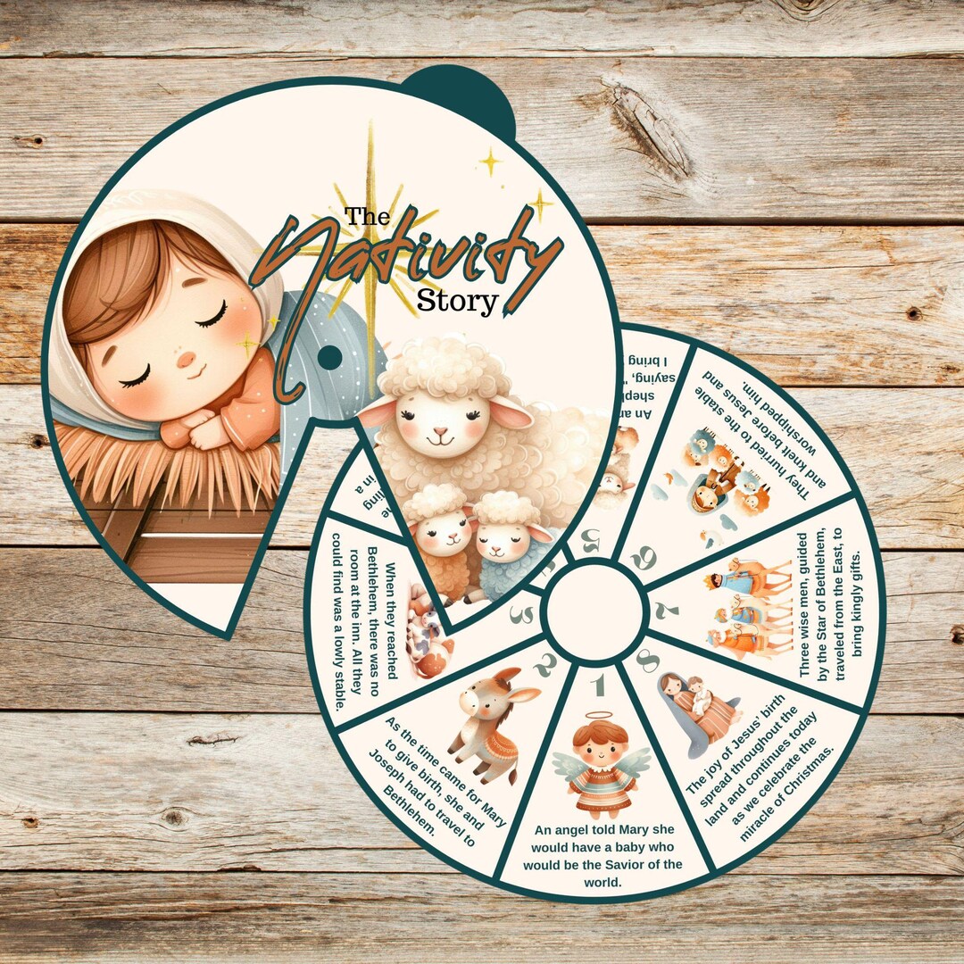 Nativity Story Wheel: Printable Christmas Craft (PDF) - Etsy