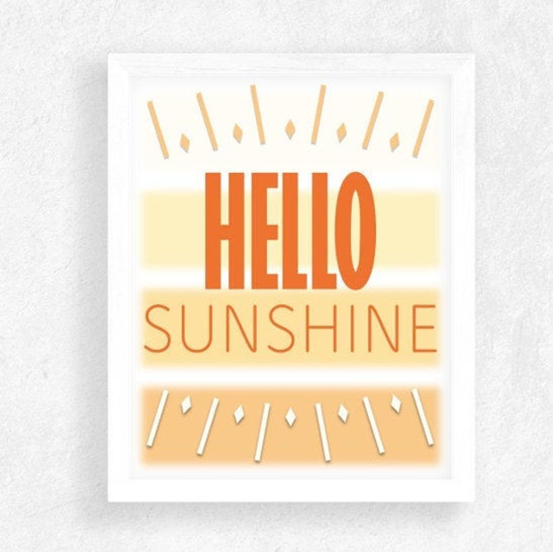 Hello Sunshine Printable - Etsy