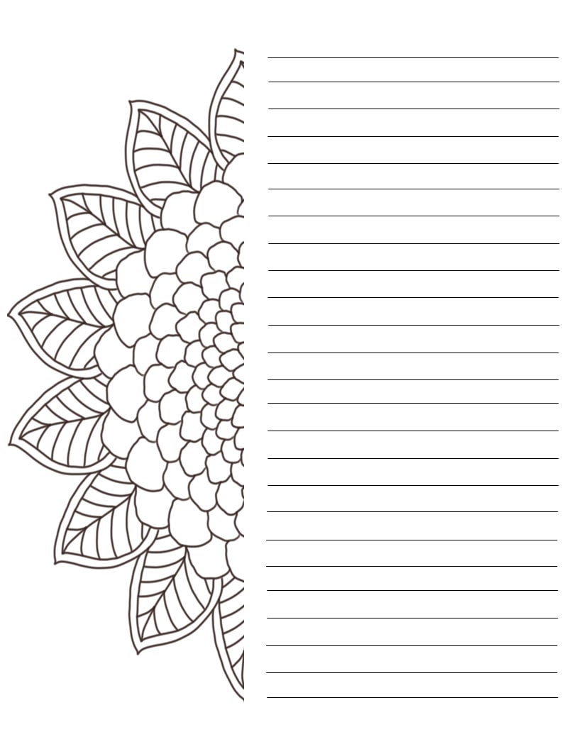 Coloring Pages/coloring Letter Writing Stationery/color Your - Etsy