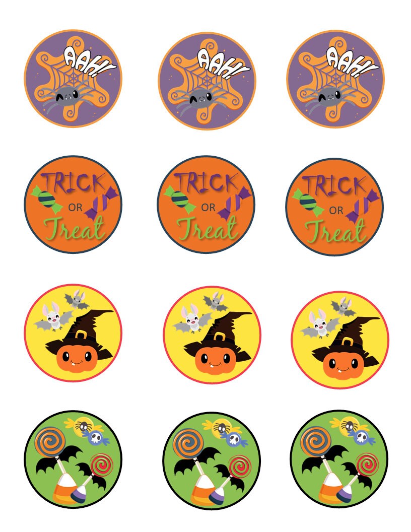 Printable Halloween Cupcake Toppers Cute Cupcake Toppers for Halloween ...