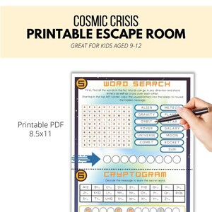 Escape Room Printable for Kids Space Escape Room Escape Room Party for ...