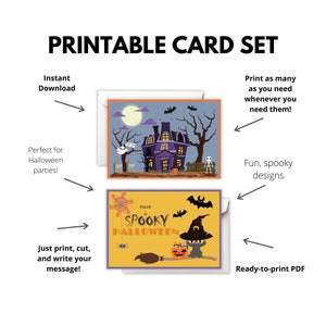 Kid's Halloween Cards, Happy Halloween Cards for Kids, Blank Halloween ...