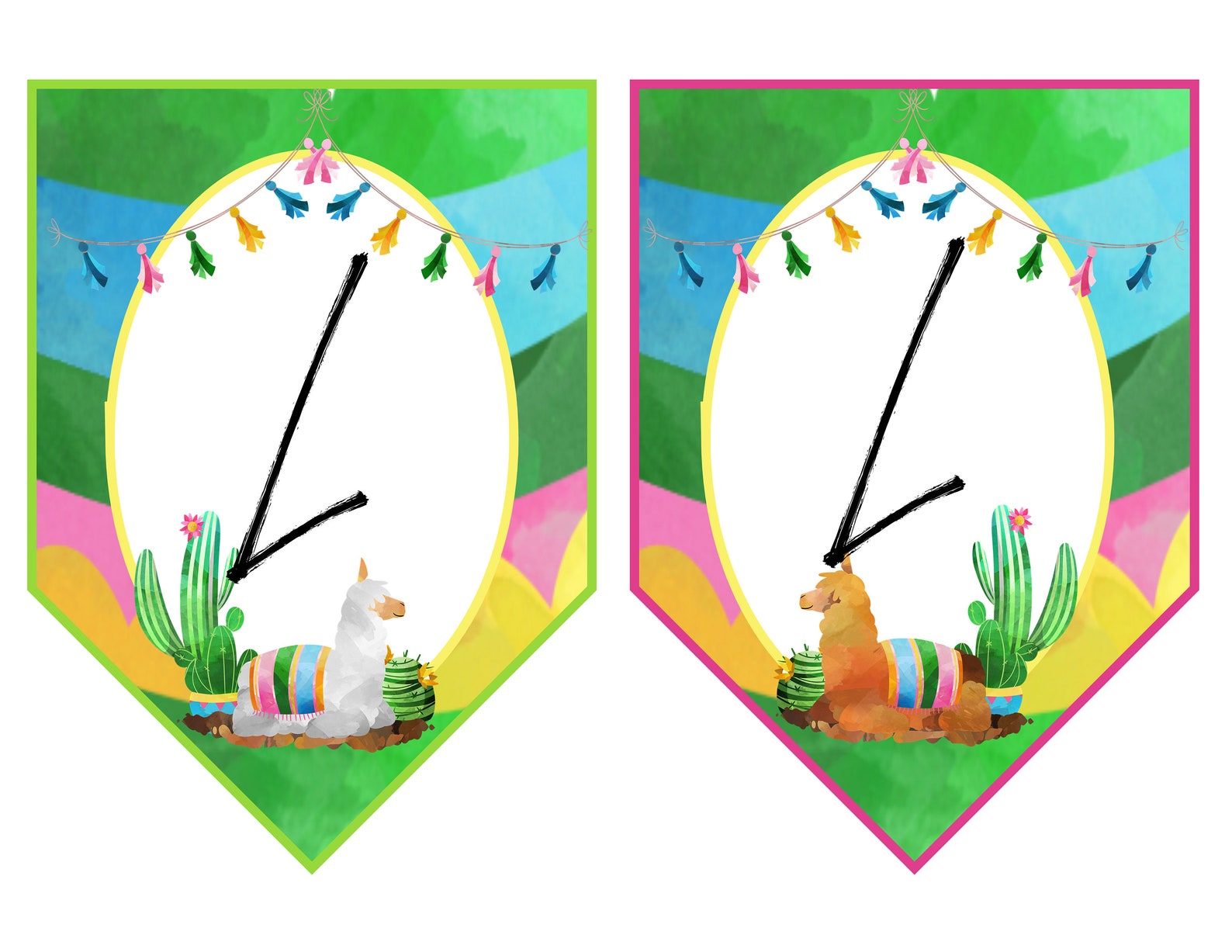 Llama Birthday Printable Bundle, Llama Party Decor, Girls Llama Party ...