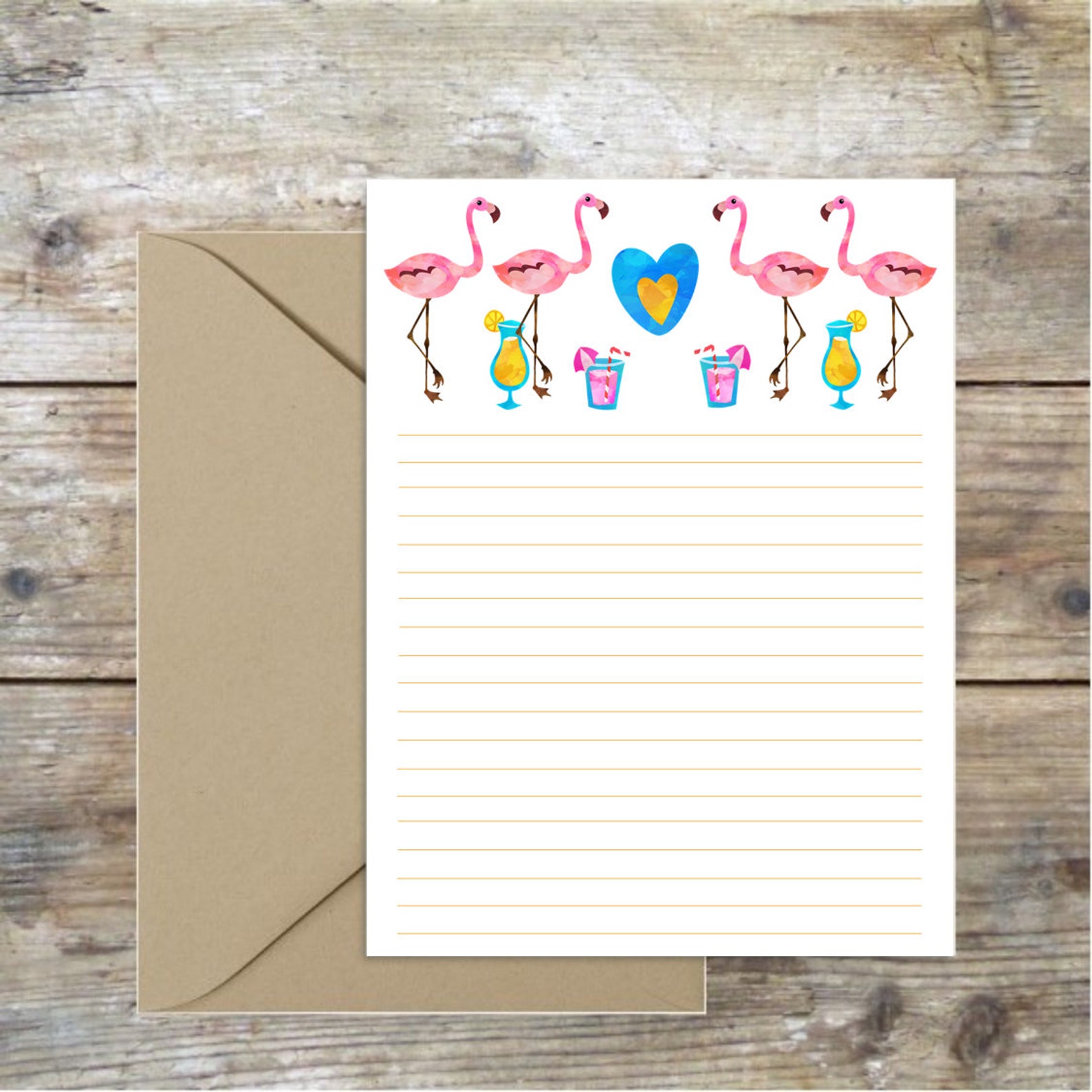 Summer Pool Party-printable Stationary - Etsy