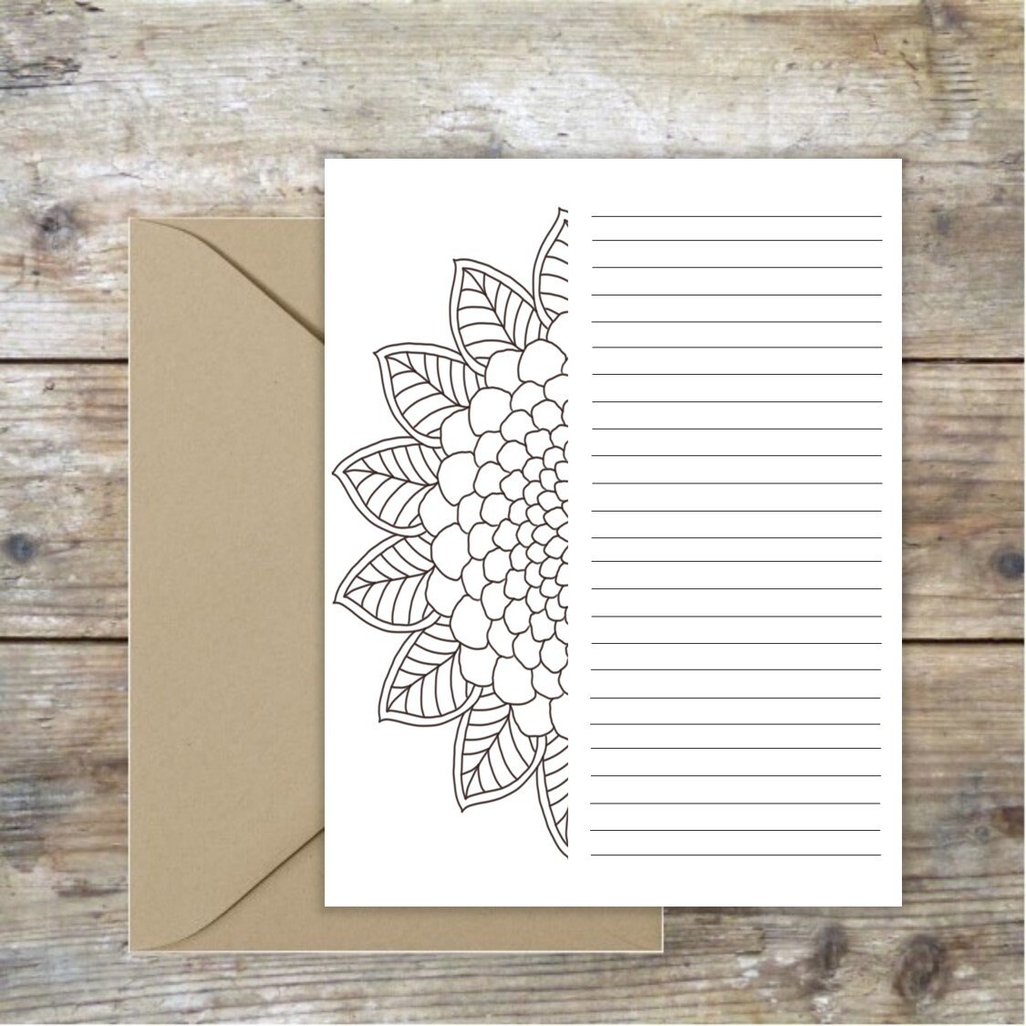 Coloring Pages/coloring Letter Writing Stationery/color Your Own ...