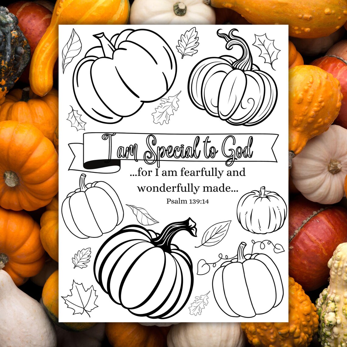 Christian Pumpkin Coloring Page Printable - Etsy