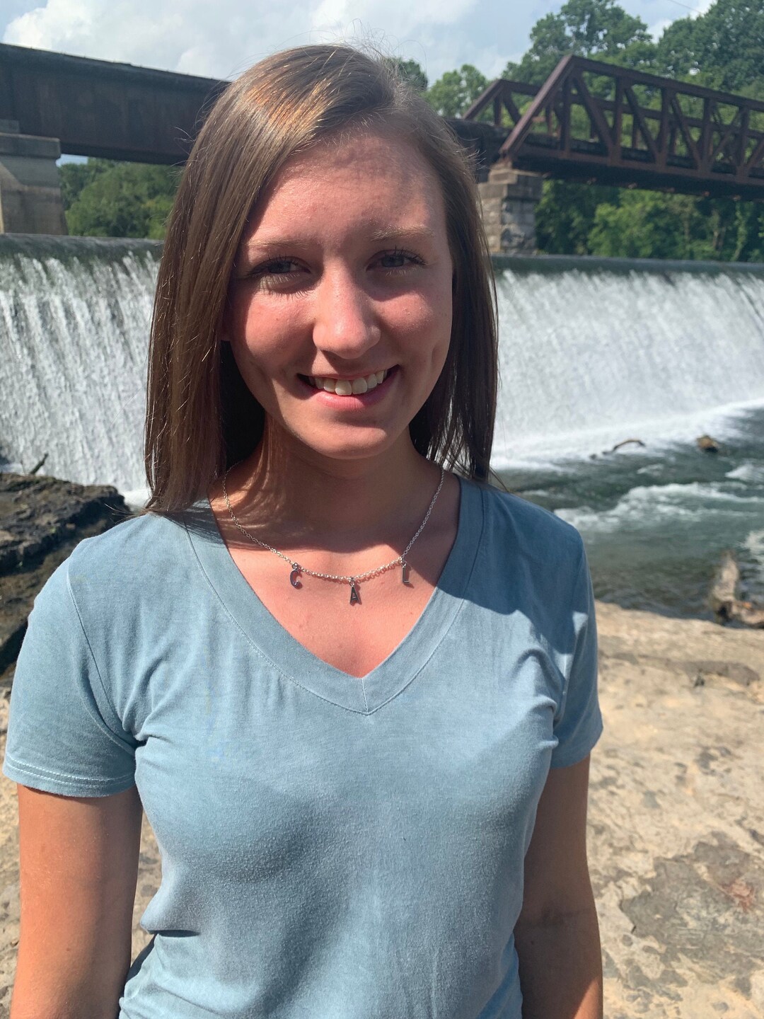 Dangle Name Necklace - Etsy