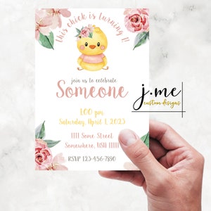 Birthday Chick First Birthday Party Invitation This Chick is Turning ...