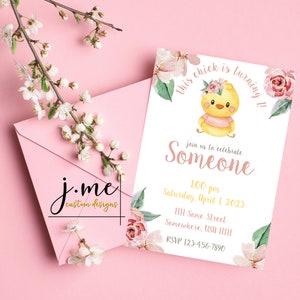 Birthday Chick First Birthday Party Invitation This Chick is Turning ...