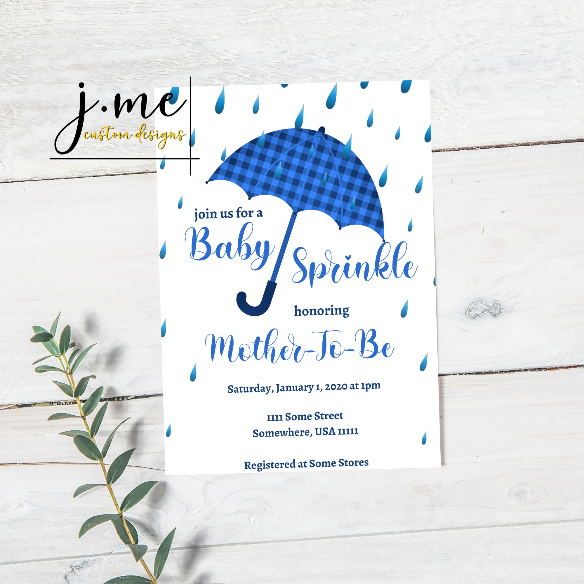 Baby Boy Sprinkle Invitation Background