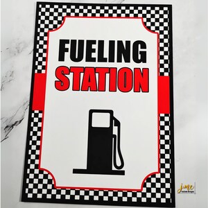 Two Fast Table Decor Signs Racing Signs for Second Birthday Party Red ...