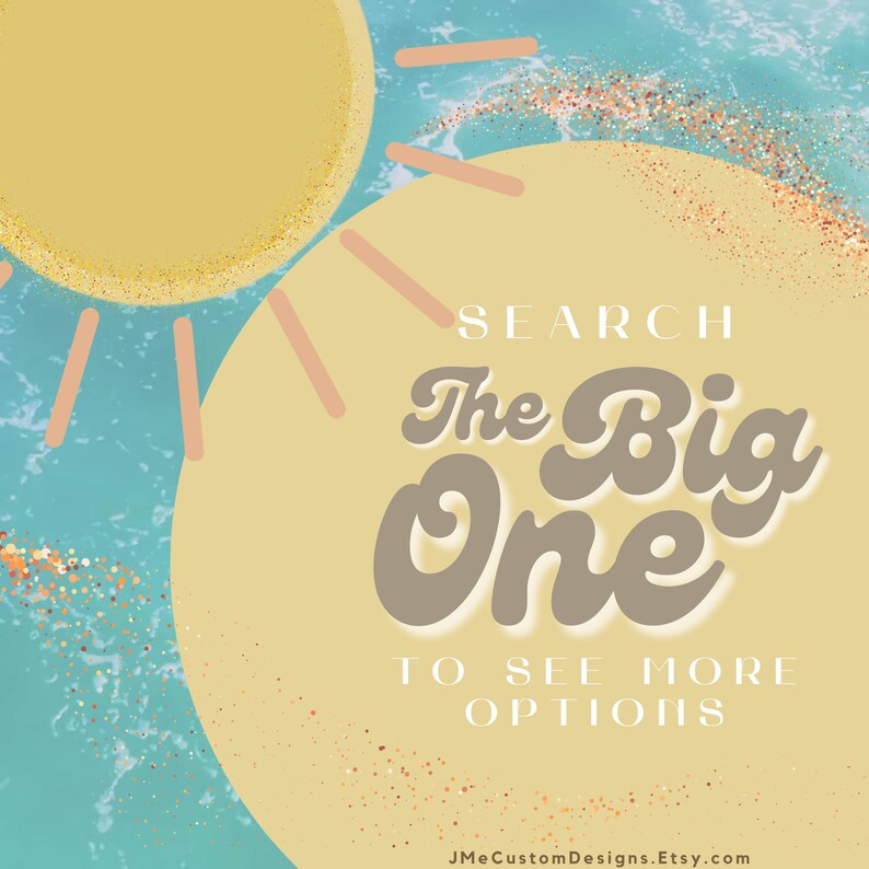 The Big One PRINTABLE Centerpiece Retro Surfer Theme First Birthday ...