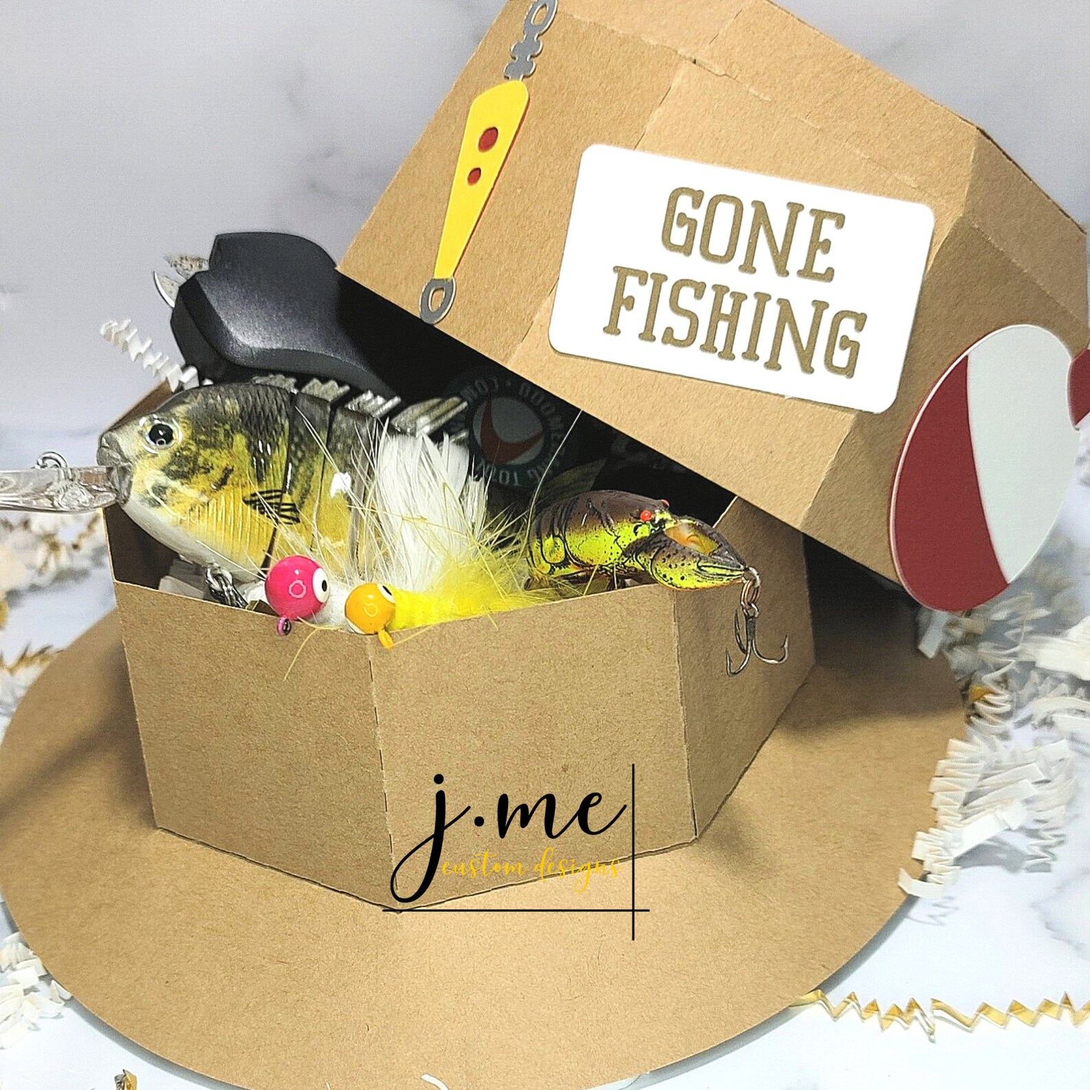 Fishing Hat Gift Box for Fisherman Gift Idea for Father's Day Gift Box ...