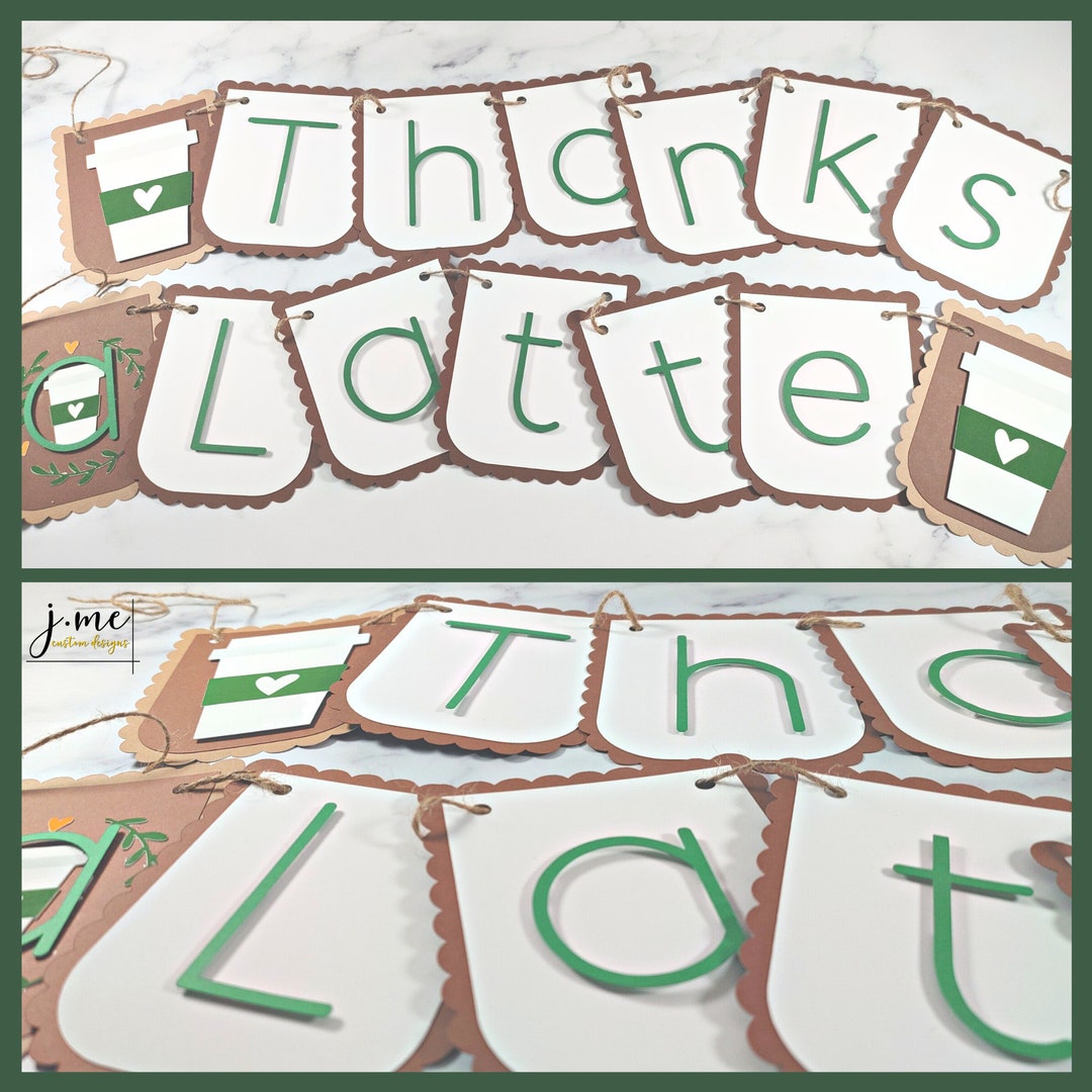 Party Banner Thank You Decorations for Teacher Appreciation Day Latte ...