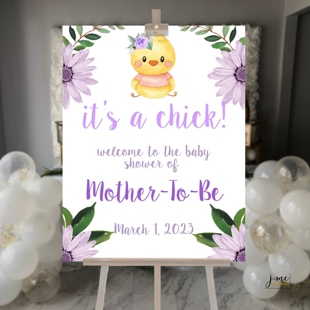 It's a Chick Baby Shower Party Welcome Sign for Baby Shower Chickadee ...