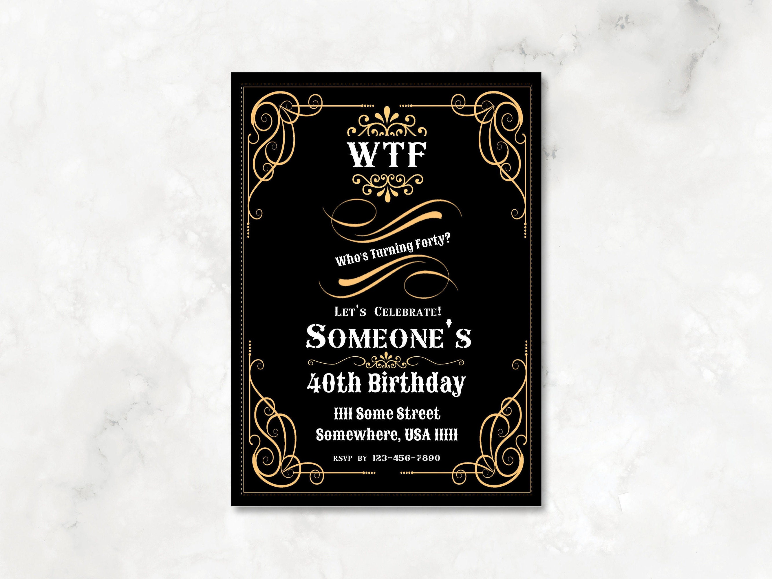 WTF Who's Turning 40 40th Birthday Birthday Invitation | Etsy WTF Who's Turning 40 40th Birthday Birthday Invitation | Etsy