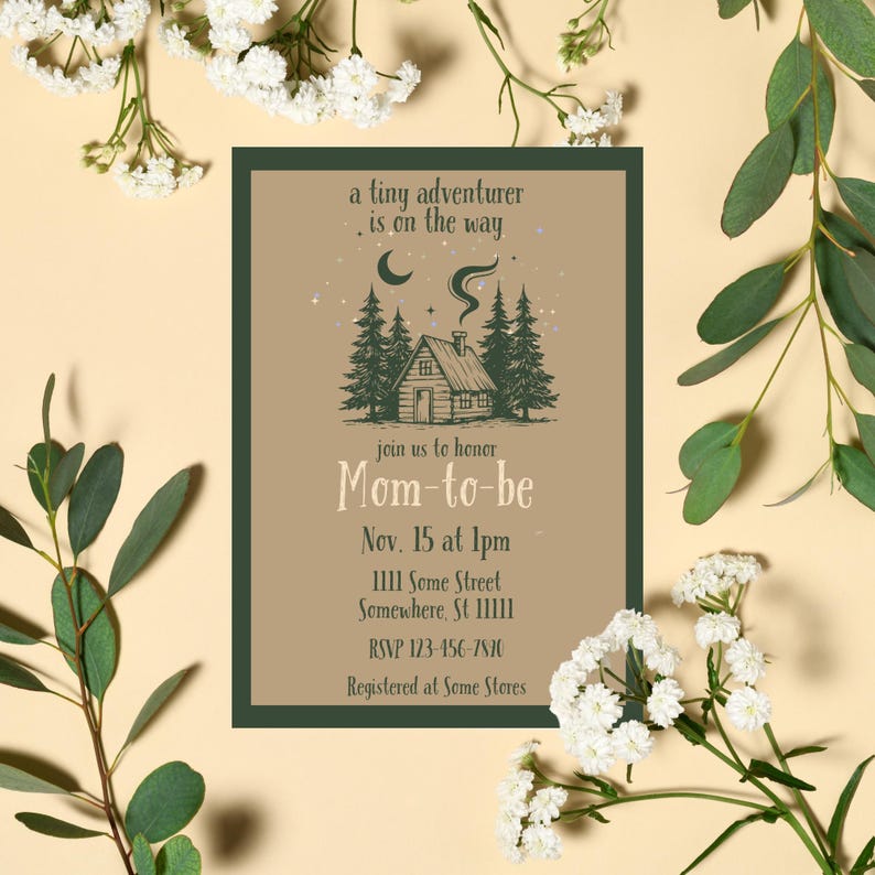 Tiny Adventurer Baby Shower Invitation Template Little Explorer Theme ...