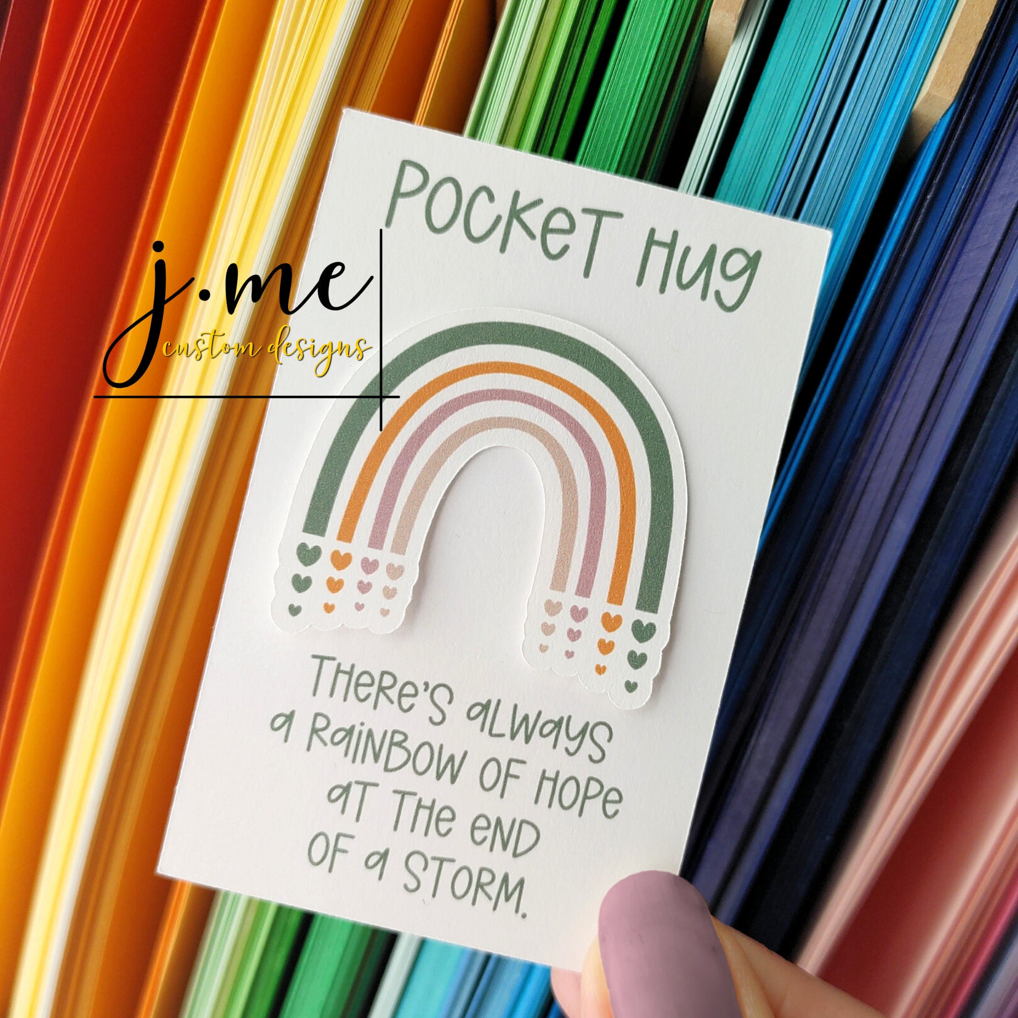 Pocket Hug Set of 16 Pocket Hug Cards Pocket Hug Printed - Etsy