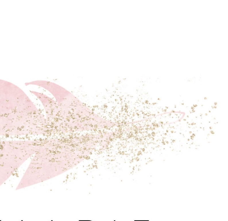 Dusty Rose Watercolor Feather Logo Dusty Pink Watercolor - Etsy