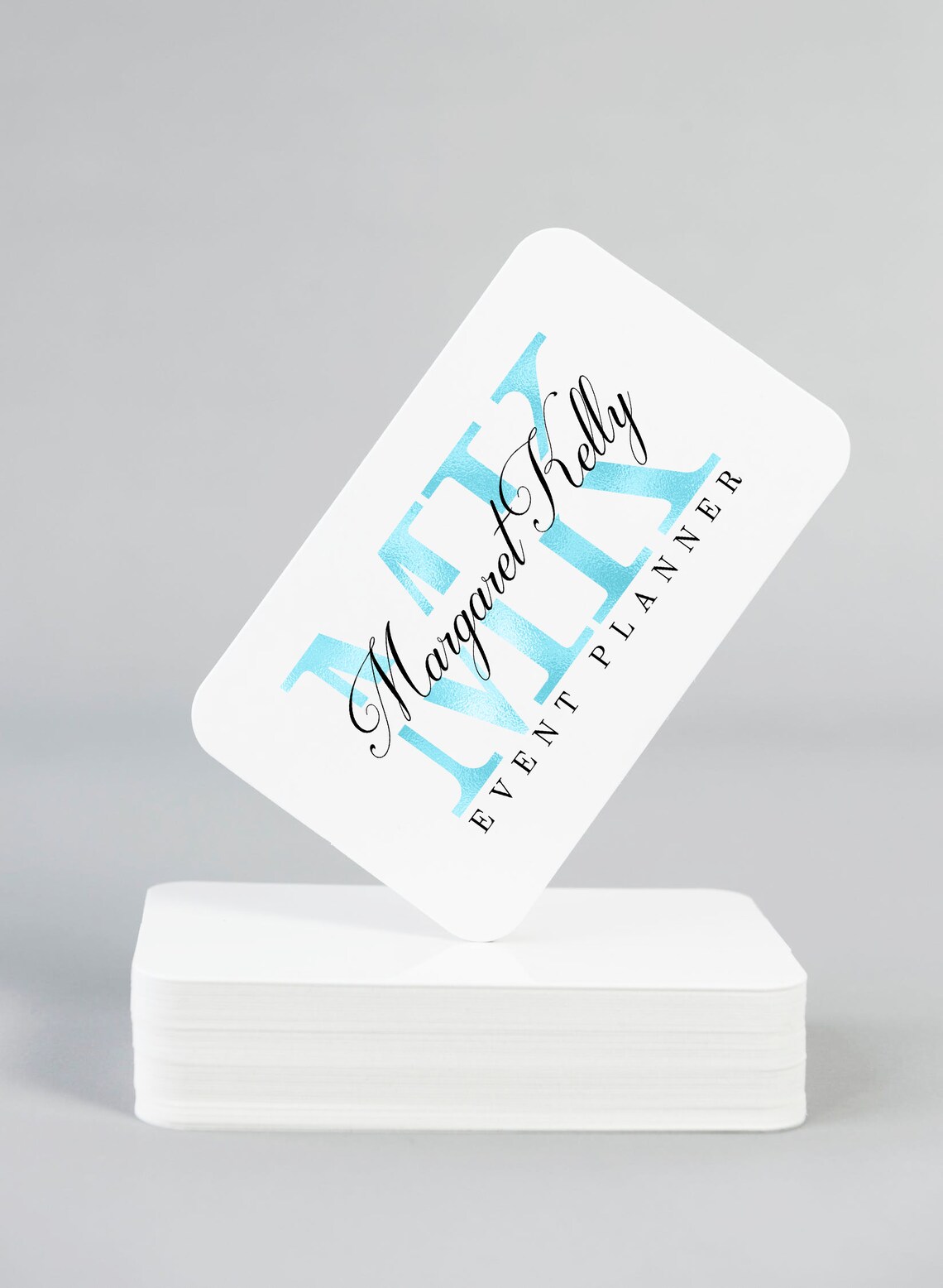 Blue Initials Logo Premade Logo Design Blue Beauty Logo | Etsy