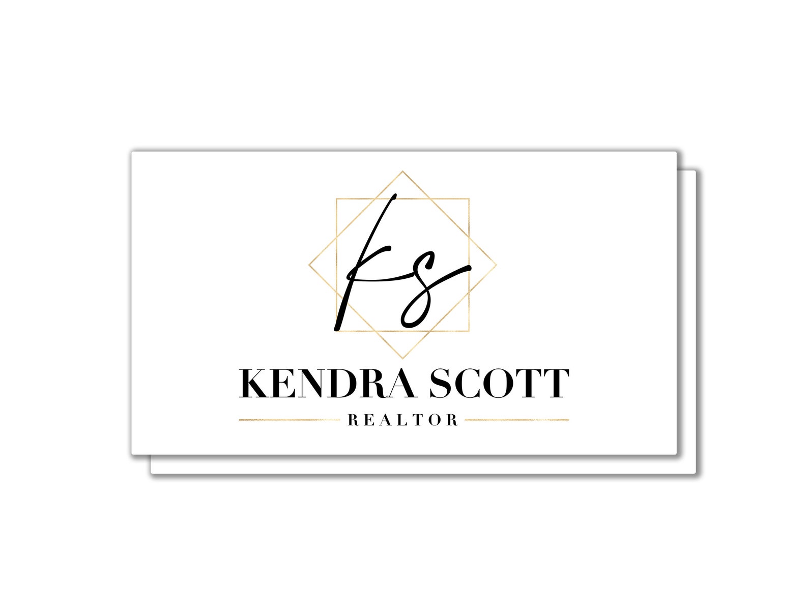 Realtor Logo Modern Initials Logo Gold Real Estate - Etsy