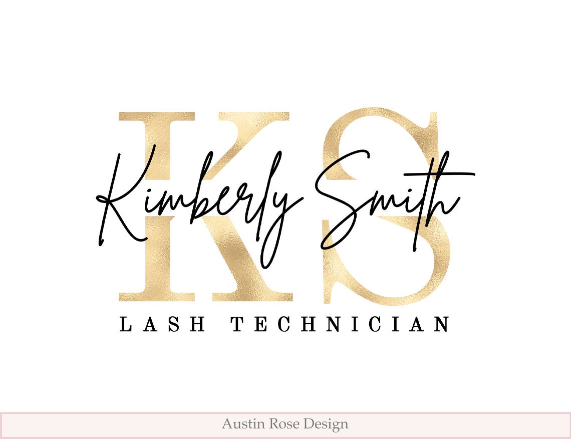 Gold Logo Design Lash Tech Logo Design Beauty Logo - Etsy