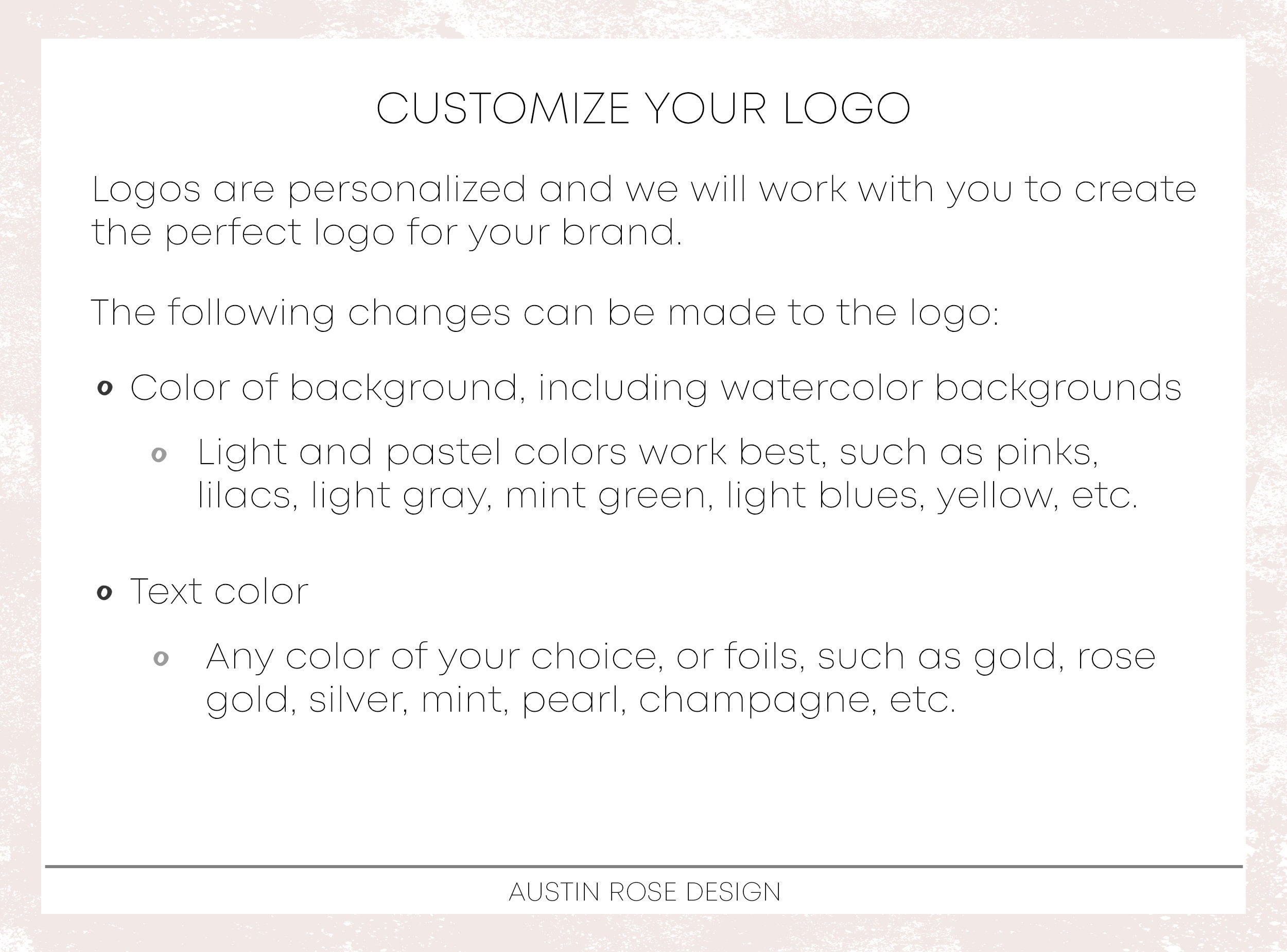 Blue Initials Logo Premade Logo Design Blue Beauty Logo | Etsy