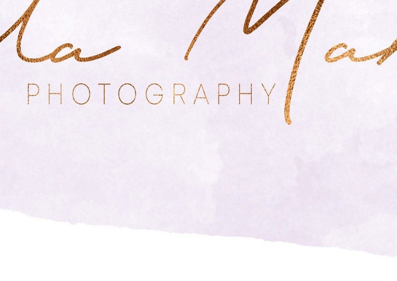 Lilac Watercolor Logo Design With Butterfly Minimalist Logo - Etsy