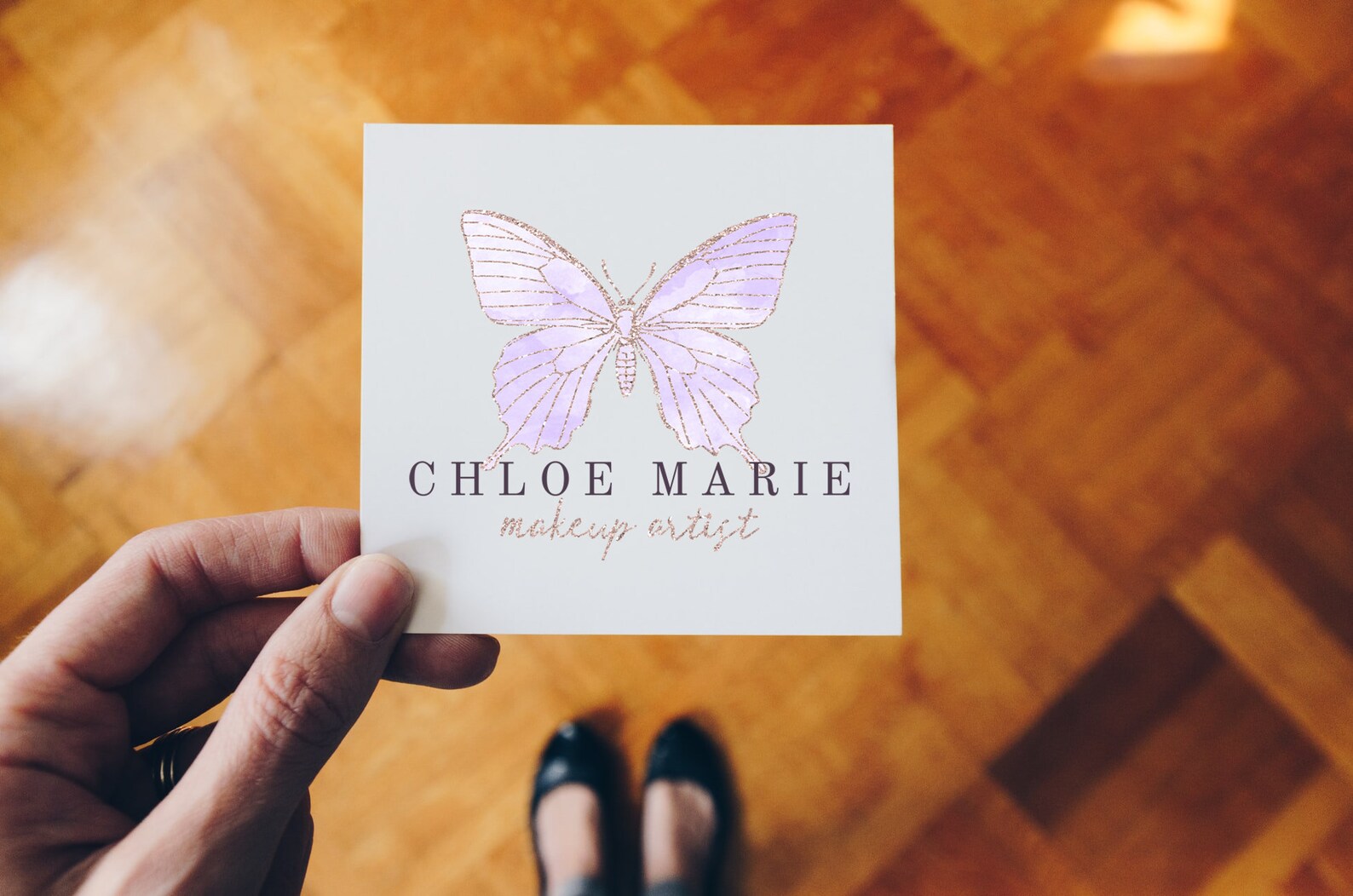 Lilac Logo Design Beauty Purple Butterfly Logo Premade - Etsy