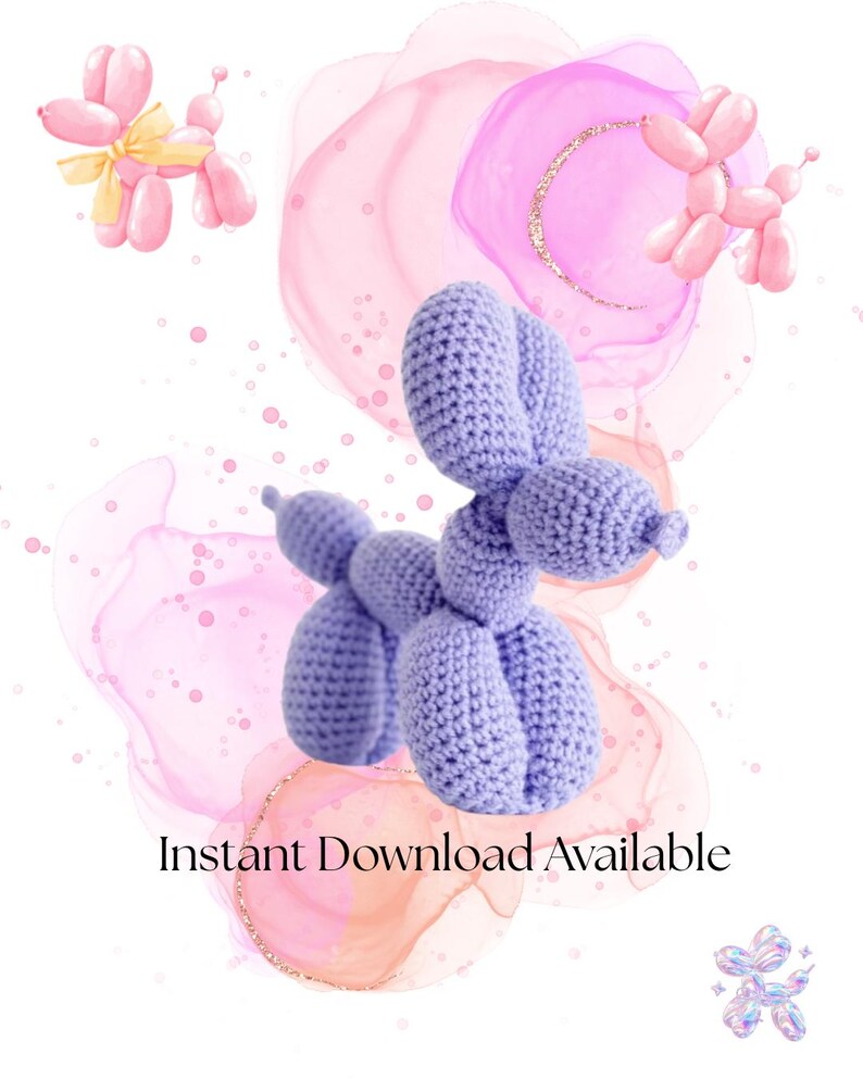 Balloon Dog Teddy Bear Crochet Pattern PDF | Amigurumi Balloon Animal ...
