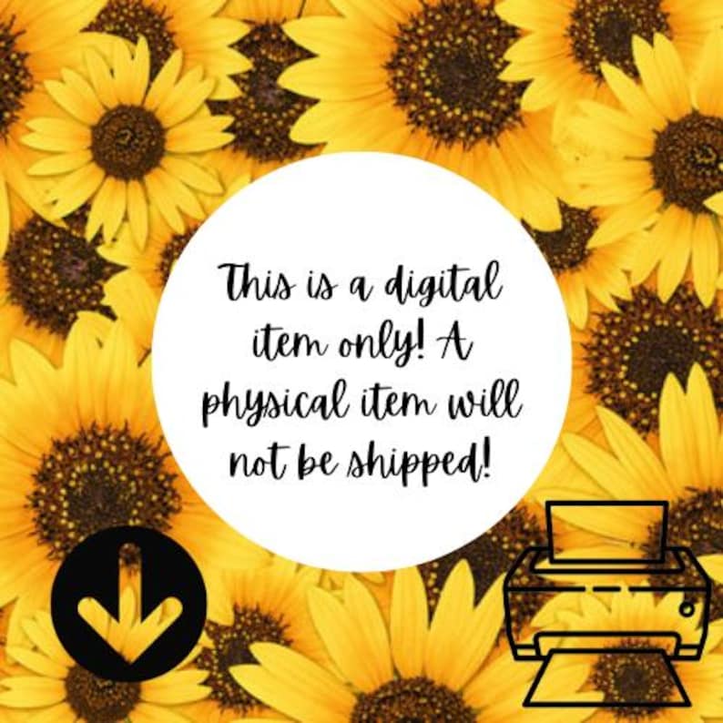 Sunflower Mother's Day Card: Printable Floral Card + 3 Bonus Frames ...