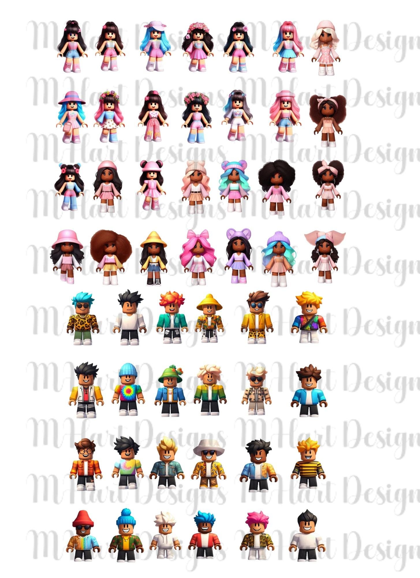Roblox Stickers, 70+ Printable Pdf File- Png File- Digital Stickers ...