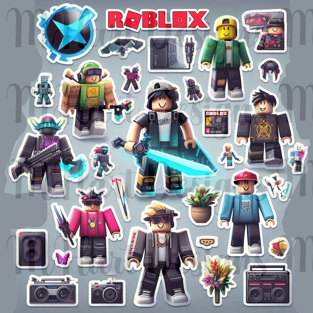 Roblox Stickers, Sticker Sheet, 20 Printable Pdf File Png File Digital ...
