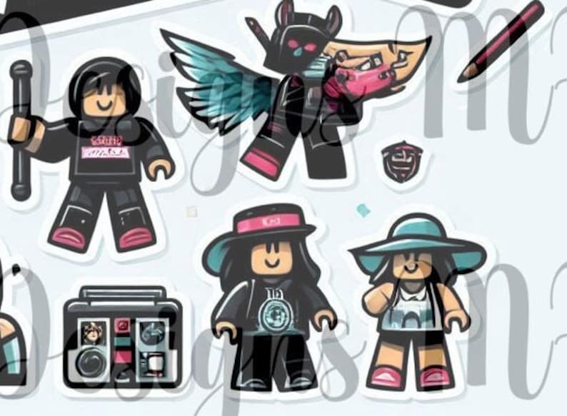 Roblox Stickers, Sticker Sheet, 30 + Printable Pdf File- Png File ...