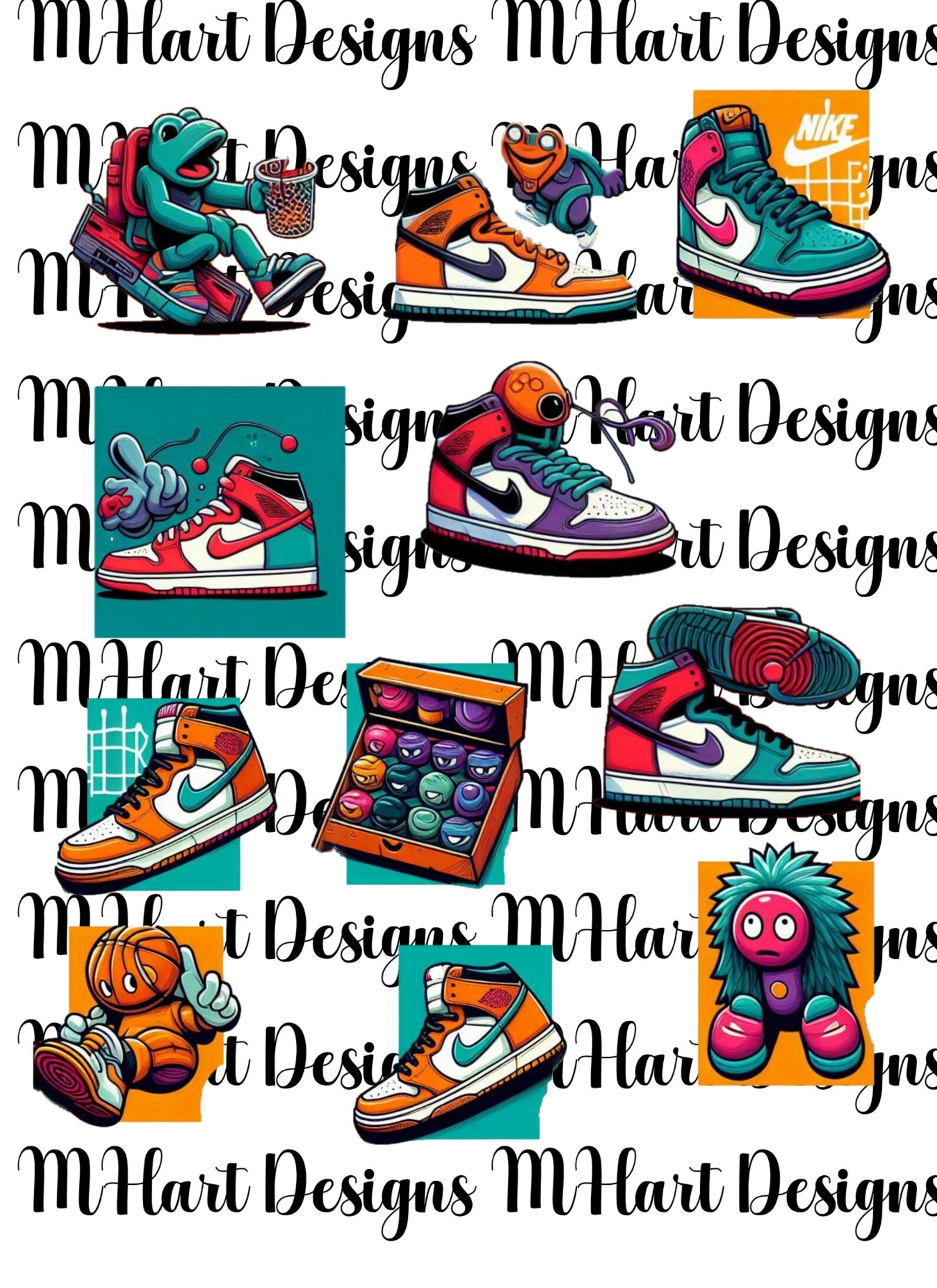 Printable Sneaker Stickers | Digital Download | Sneaker Lover Gift ...
